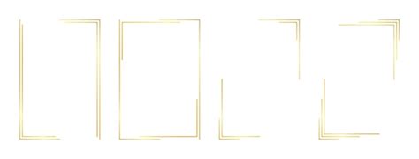 직사각형 골드 프레임 프리미엄 벡터