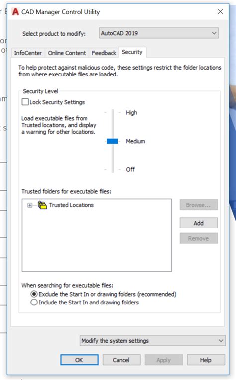 Different Tabs Show Up For Each Autocad Based Product In Cad Manager Utility
