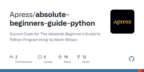 Github Apressabsolute Beginners Guide Python Source Code For The