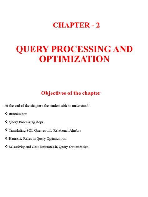 Ch2 Query Process Pdf Databases Relational Model