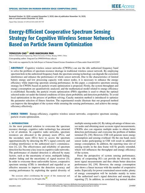 energy efficient cooperative spectrum sensing strategy for cognitive