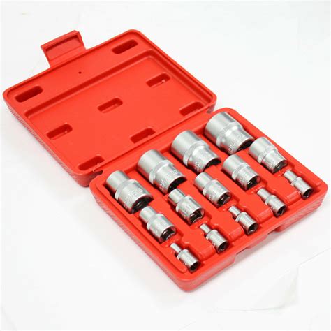 14 Pc E Type Torx Star Female Socket Set 14 38 And 12 Drive E4