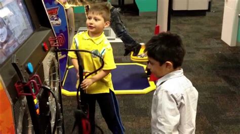Angel Playing Guitar Hero At Chuck E Cheese Youtube