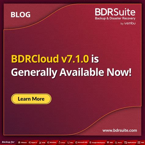 Vembu Technologies On Linkedin Bdrcloud Dataprotection Cloud Cloudbackup Databackup