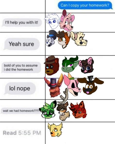 Can I Copy Your Homework Meme By Deuzfazbear On Deviantart