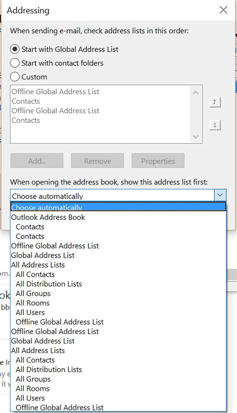 How To Set The Default Address Book Contact List In Outlook GCIT