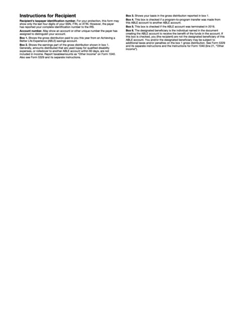 Instructions For Forms 1099 Qa And 5498 Qa Distributions From Able Accounts And Able Account