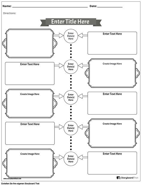 Sozialkunde Timeline Arbeitsblatt Portrait Storyboard