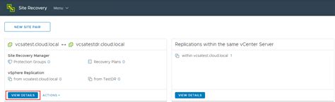 VMware Site Recovery Manager Creating And Managing Site Pairs Virtualization Howto