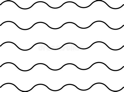 Water Wave Sea Wave Wavy Line Set Line Water Waves Icon Sign Vector