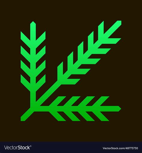 Sign Of Branch Coniferous Tree Royalty Free Vector Image