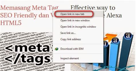 Tutorial Cara Membuat Open New Tab Otomatis Tutorial SEO Pemula