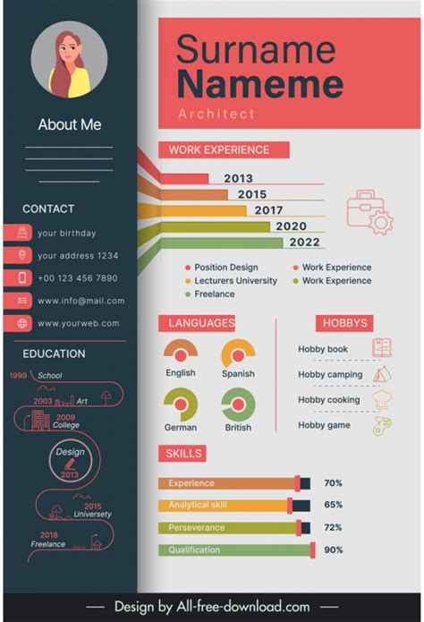 Infographic Resume Template Free Download