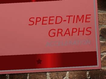 Speed Time Graphs PowerPoint By Jennifer Walton TpT