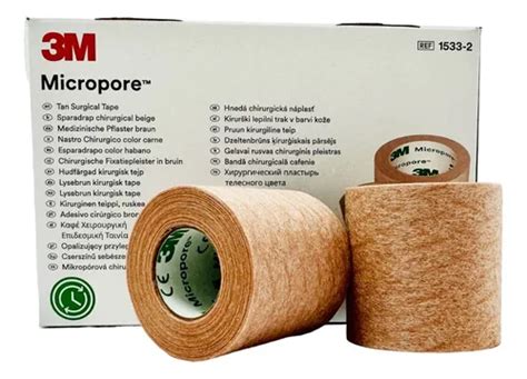 Cinta Micropore Piel 5cm 3m C6 Rollos 1533 2 Adhesiva Envío Gratis
