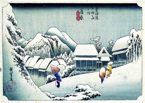 Hiroshige Winter Evening Snow At Asakusa By Utagawa Hiroshige I