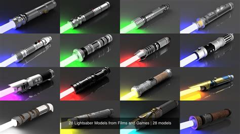 28 Lightsaber Models From Films And Games 3d Model Collection 3d Printable Cgtrader