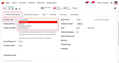 Products In Odoo 17 Sales Odoo V17 Enterprise Edition Book