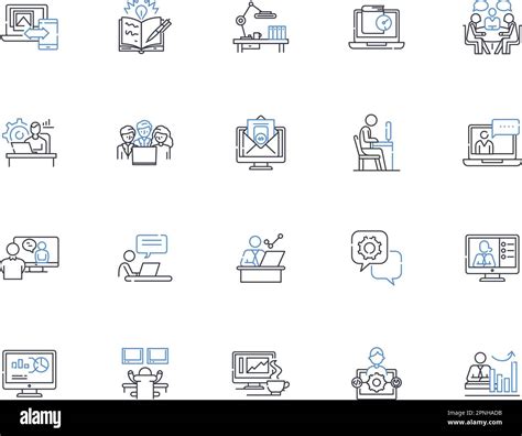 Human Capital Line Icons Collection Talent Skills Knowledge