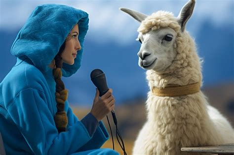 Premium Photo Llama Chat With Person As Bot Art Wallpaper For Meta Ai