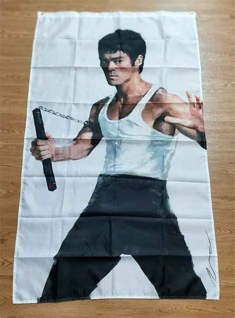 Bruce Lee Portrait Painting Flag 35ft