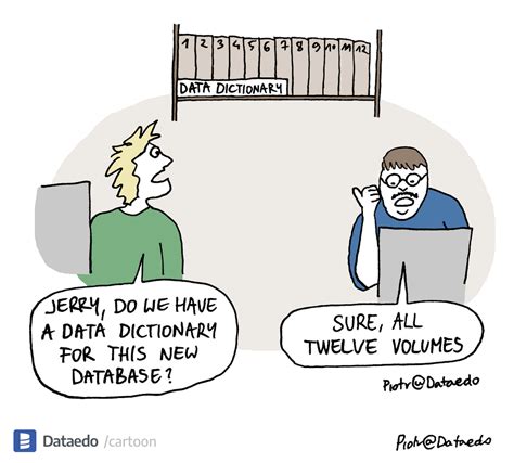 Data Dictionary All 12 Volumes Of It Dataedo Data Cartoon