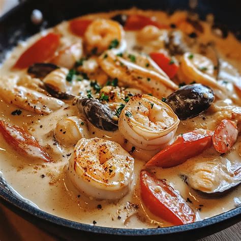 Ultimate Seafood Cream Skillet Easy Indulgent Gourmet Feast