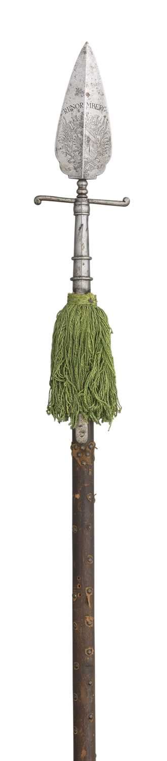 Lot 305 A German Etched Spontoon For A Guard Of The