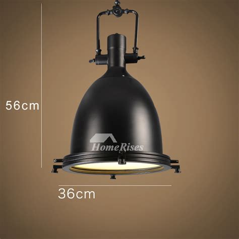 Industrial Pendant Lighting Black Wrought Iron Hanging Fixture Vintage