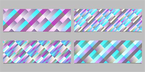 Gradient Stripe Pattern Banner Template Collection Abstract Vector Graphic 38242210 Vector Art