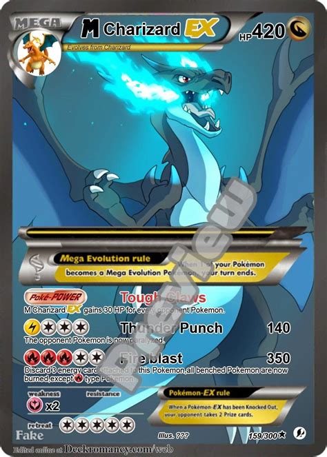 M Charizard Ex Pokemon Card Etsy
