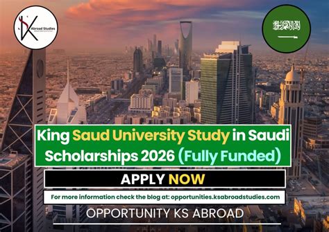 King Saud University Study In Saudi Scholarships 2026 Fully Funded