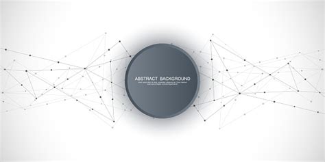 점과 선을 연결하는 추상적인 다각형 배경 글로벌 네트워크 연결 디지털 기술 및 통신 개념 로우 폴리곤 모델링에 대한 스톡 벡터
