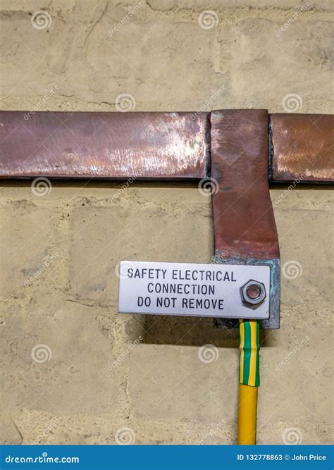 Safety Electrical Connection Stock Image Image Of Building Bronze