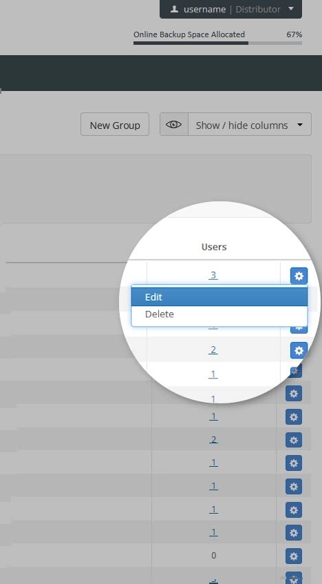 edit a user group in the dashboard documentation portal