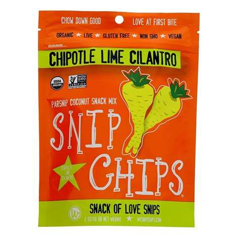 Snip Chips Wonderfully Raw Chipotle Lime Cilantro Shop Snacks And Candy