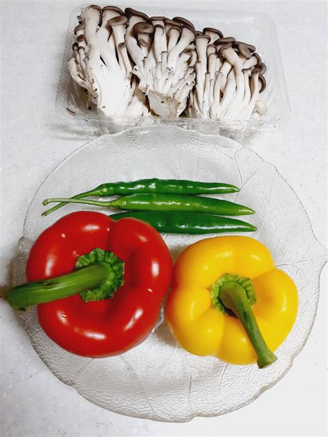 버섯 피망 볶음 파프리카 버섯볶음 중국요리 느낌