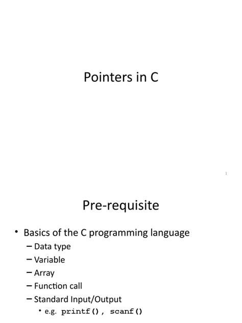 pointers in c pdf pointer computer programming array data structure
