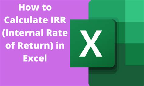 Guide To Calculate Irr Internal Rate Of Return In Excel