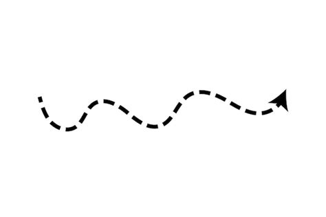 Premium Vector Dashed Arrow Set Vector Doodle Dot Line Thin Pointer