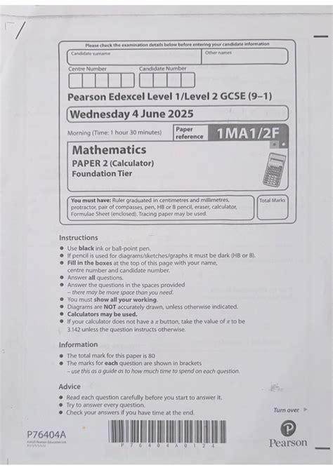 Edexcel Gcse Maths June 2025 Higher Paper 3 Solutions Scholarfriends