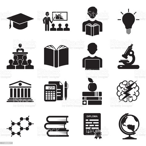 대학 및 대학 아이콘입니다 블랙 플랫 디자인 벡터 일러스트입니다 성인 학생에 대한 스톡 벡터 아트 및 기타 이미지 성인 학생 개발 검은색 Istock