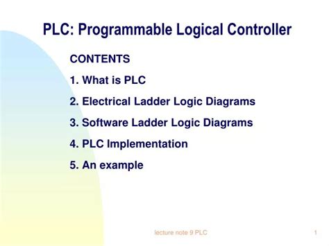 Ppt Plc Programmable Logical Controller Powerpoint Presentation Free Download Id5649653