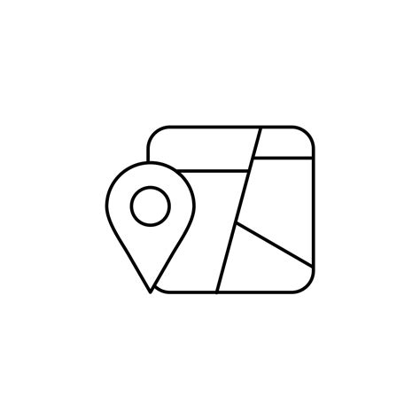 Gps Map Navigation Direction Thin Line Icon Vector Illustration Logo Template Suitable For