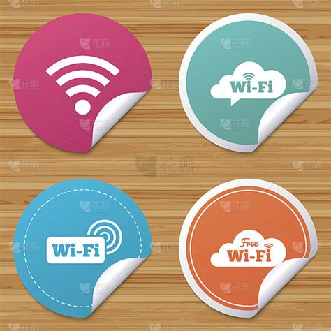 Wifi无线网络图标。wi Fi讲话泡沫。