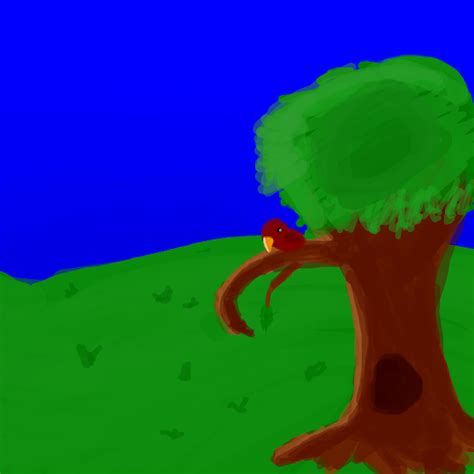 Tree With Bird 3 Drawings SketchPort