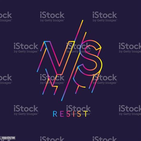 대결 Vs의 밝은 포스터 기호 같은 로고 일 수 있다 어두운 배경에서 벡터 일러스트 레이 션 Championship에 대한 스톡 벡터 아트 및 기타 이미지 Istock