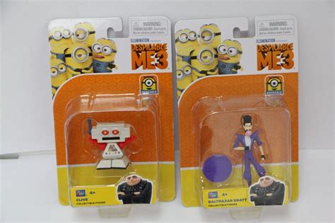 Despicable Me 3 Balthazar Bratt And Clive Collectible 3” Action Figures