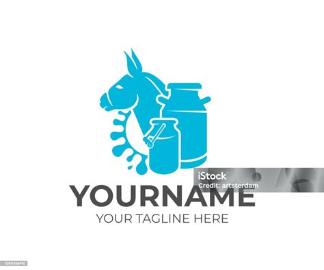 당나귀 우유 캔 및 스플래시 우유 디자인 낙농 우유 농장 가축 사육 및 모금 주식 벡터 디자인과 일러스트 레이 션 당나귀에 대한 스톡 벡터 아트 및 기타 이미지 Istock