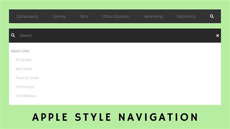 Github Dc Apple Like Nav This Apple Nav Search Animation Template